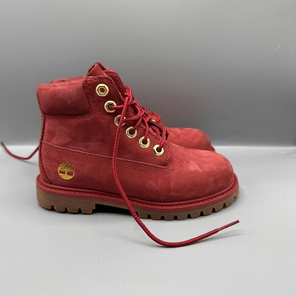 Timberland | Shoes | Timberland Boot Waterproof Nubuck Red Toddler 1 ...